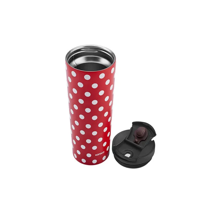 Polka.Dot Steel Thermos-Red